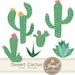 Desert Cactus Digital Paper and Clipart, Plant for Birthday, Baby ...