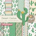 Desert Cactus Digital Paper and Clipart, Plant for Birthday, Baby ...