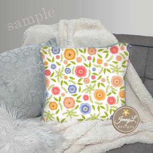 Welcome Spring SEAMLESS Printable Digital Papers, Repeat Pattern ...