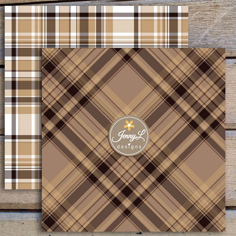Brown Plaids Digital Papers Beige Tan Caramel Tartan - Etsy
