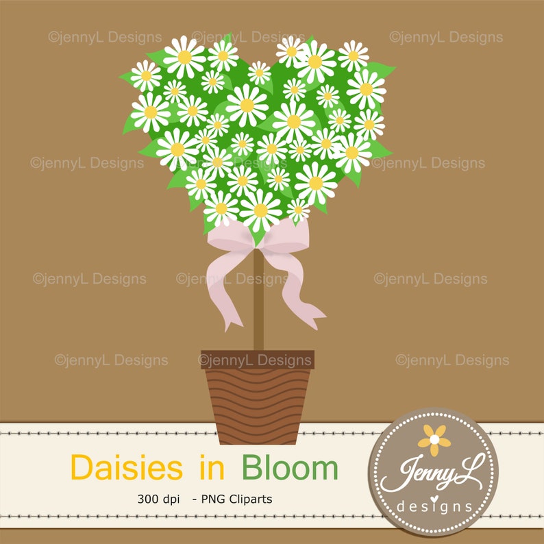 Daisy Flower Digital Papers and Clipart SET for Wedding - Etsy