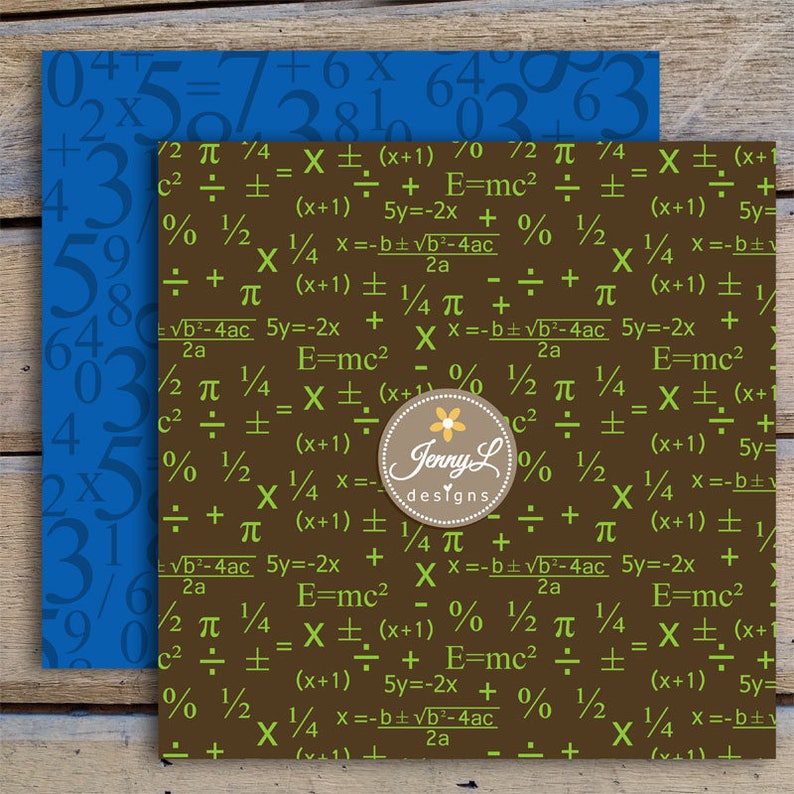 Math Digital Papers School Numbers Formula for Digital - Etsy