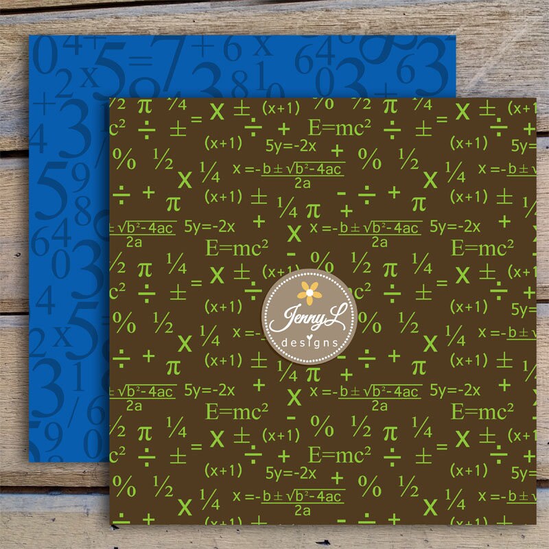 Math Digital Papers School Numbers Formula for Digital | Etsy