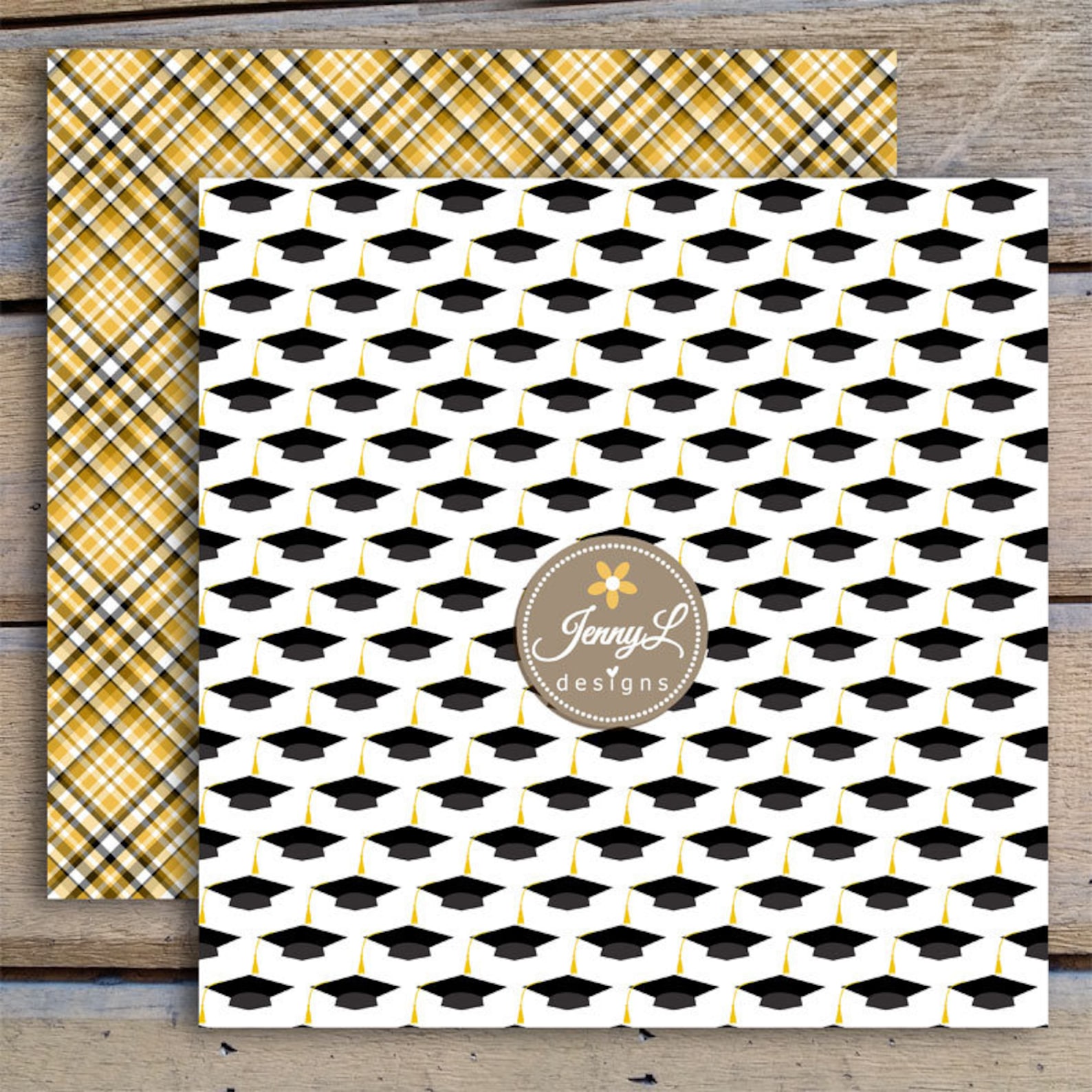 Graduation Digital Papers & Clipart SET Commencement - Etsy