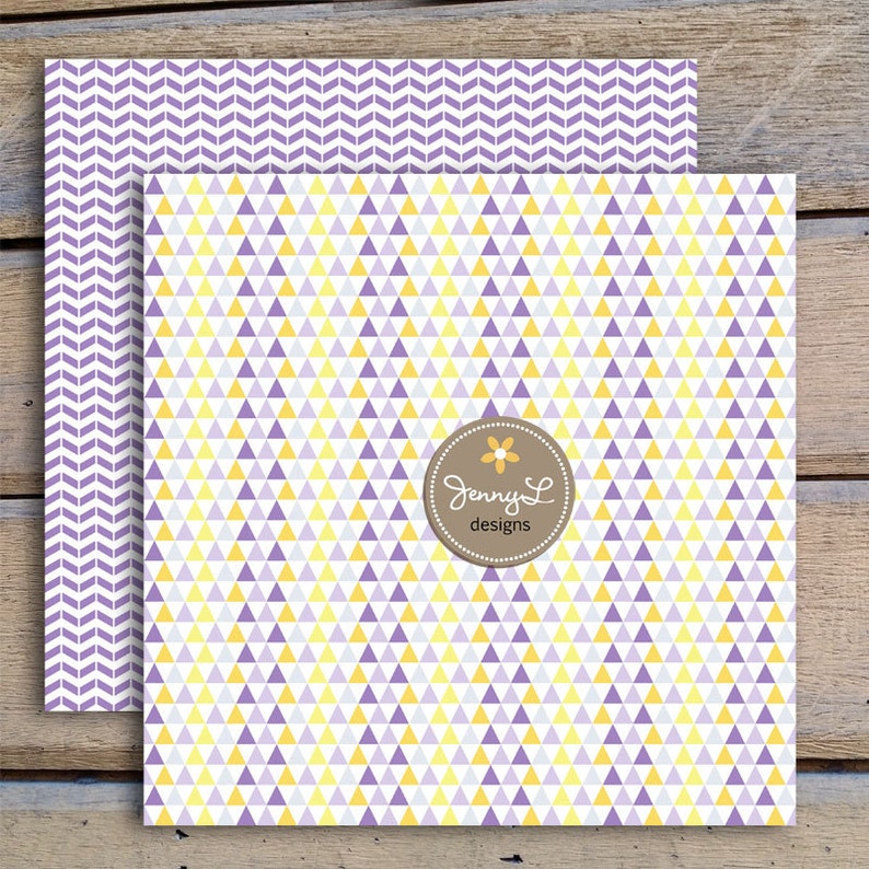 Lavender and Yellow Digital Papers Lilac Lemon Yellow Violet - Etsy