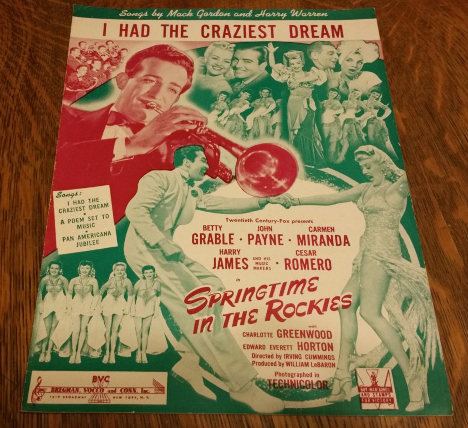 VINTAGE 1937 SHEET MUSIC: I Had the Craziest Dream From - Etsy