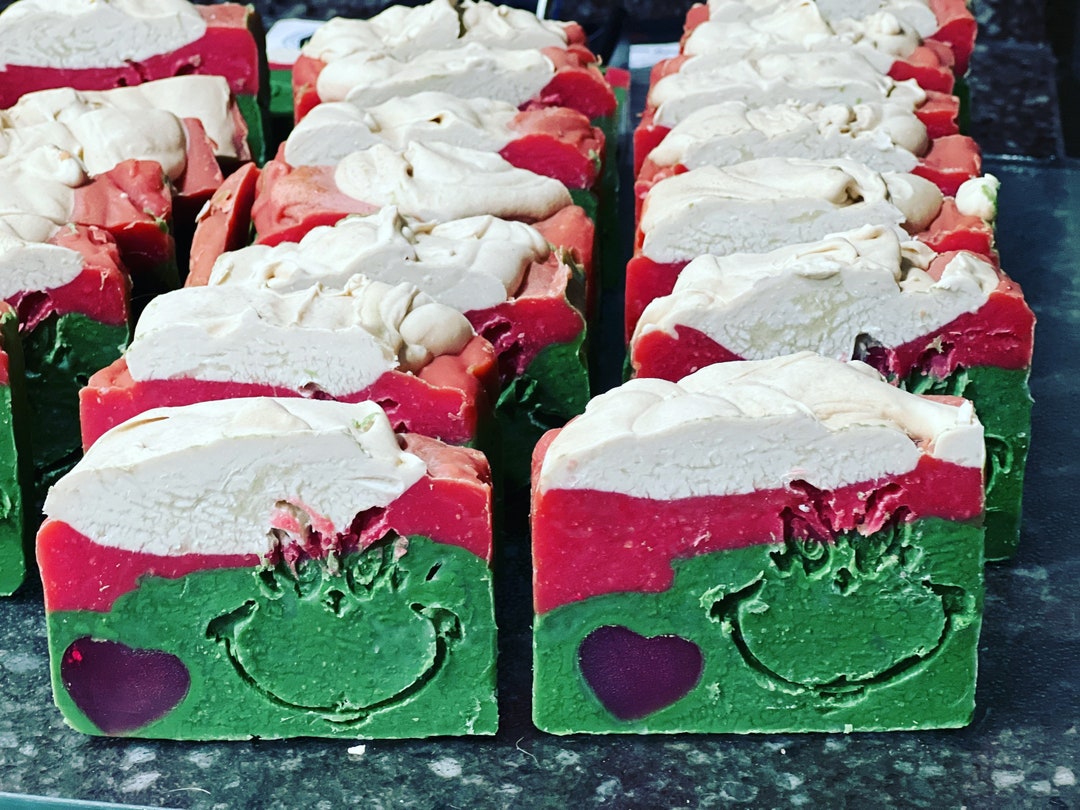 Grinch Soap Christmas Spice Homemade Soap - Etsy