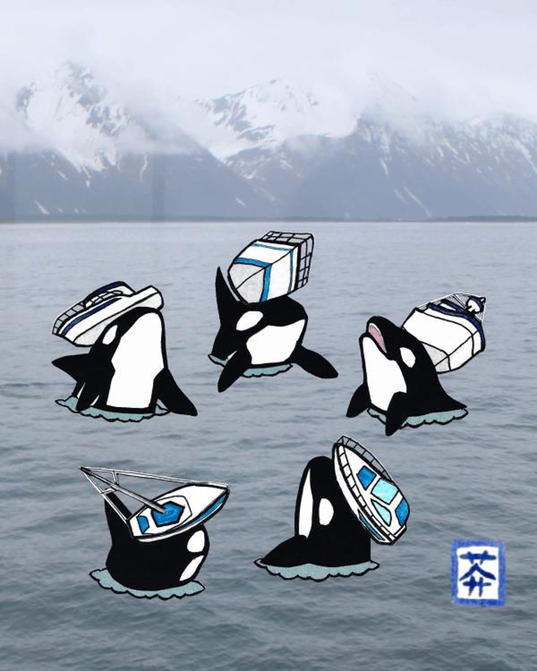 Orca Yacht Club 8x10 Print - Etsy