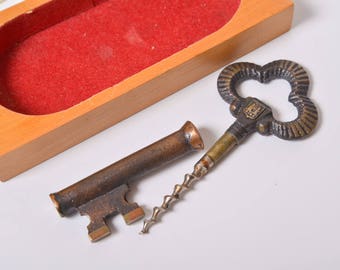 Wooden skeleton key | Etsy