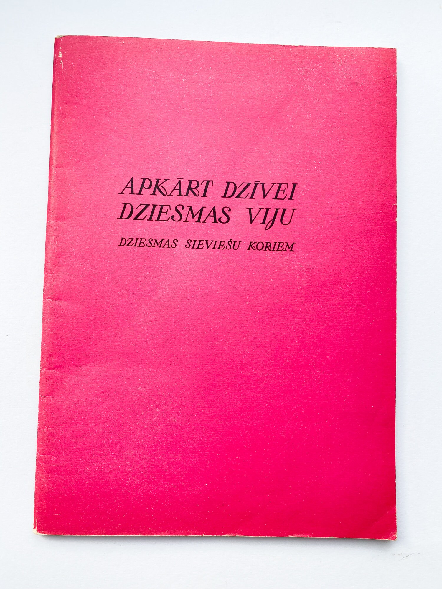 Vintage Antique Music Notes Book, Apkart Dzivei Dziesmas Veju, Latvian ...