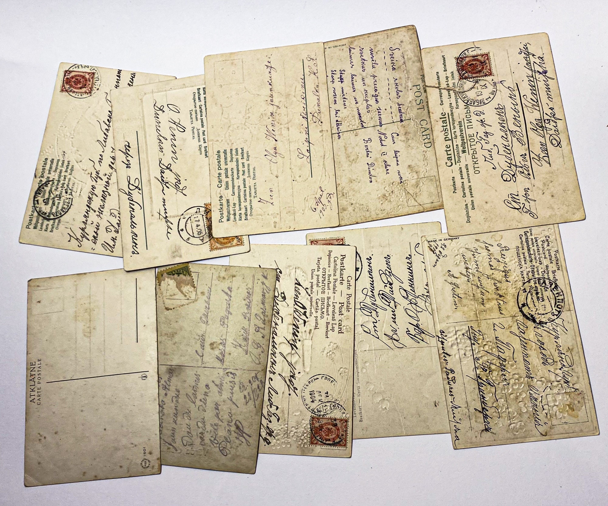 Lot of 10 Original Old Antique Postcards, Antique and Vintage Art ...