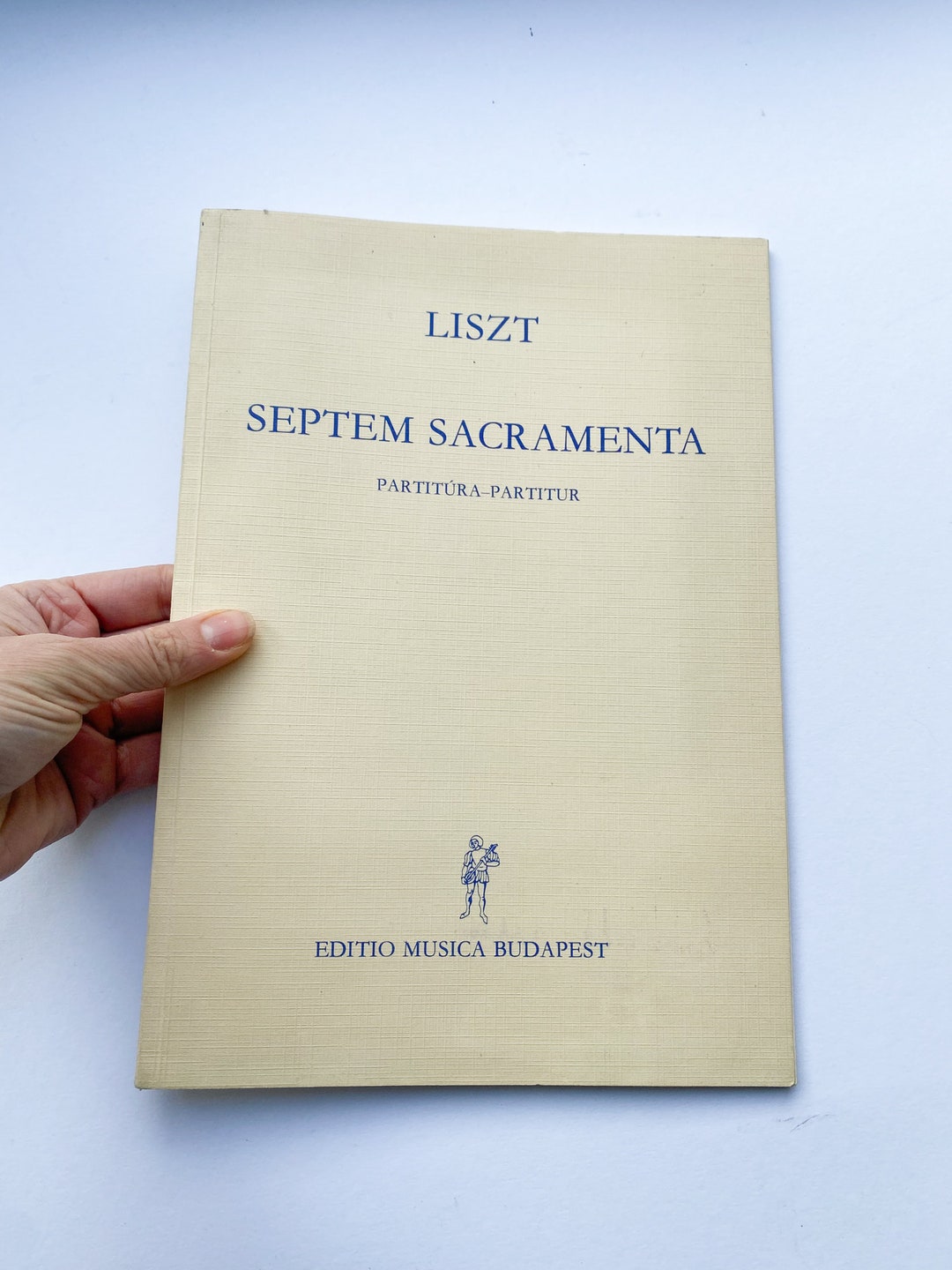 Vintage Antique Music Notes Book, Liszt Septem Sacramenta Partitura ...
