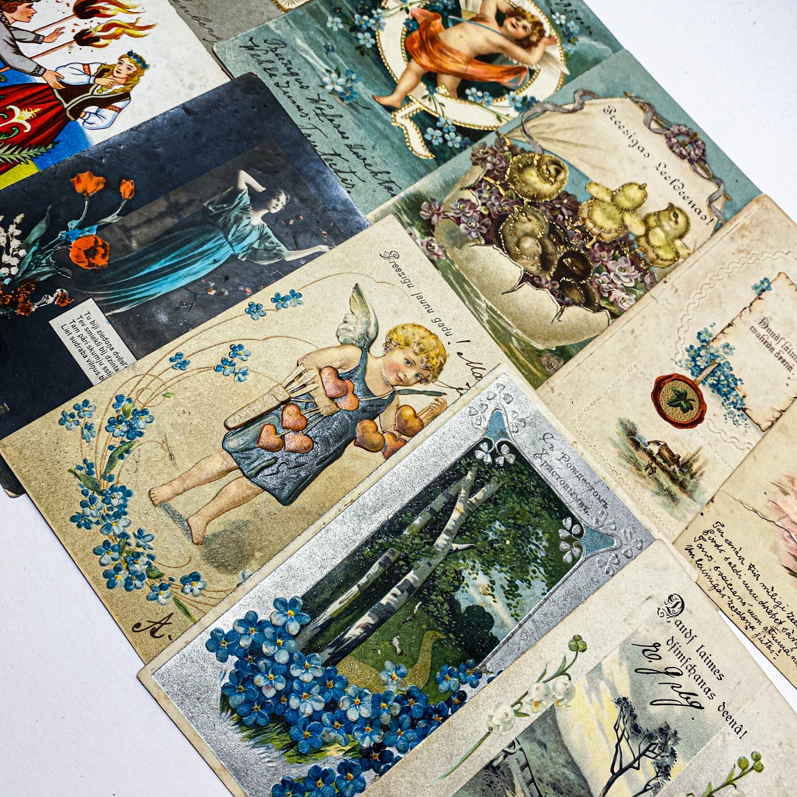 Lot of 10 Original Old Antique Postcards, Antique and Vintage Art ...