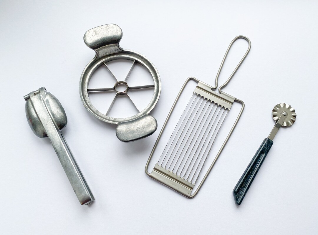 Set of 4 Vintage Metal Kitchen Tools, Kitchen Home Decor, Cook, Cuter ...