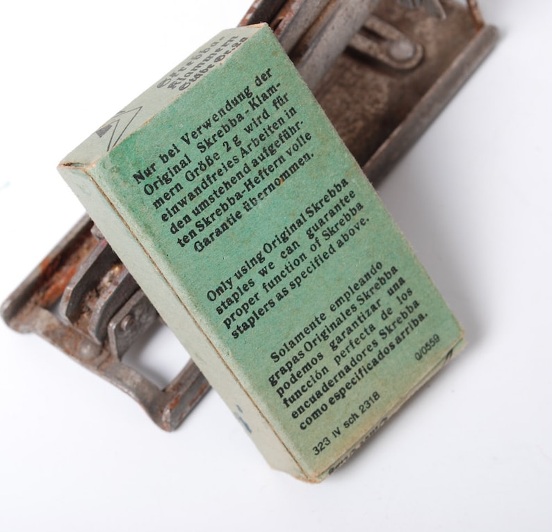 Antique Metal Wire Staples for Old Stapler Skrebba 1930-1940 | Etsy