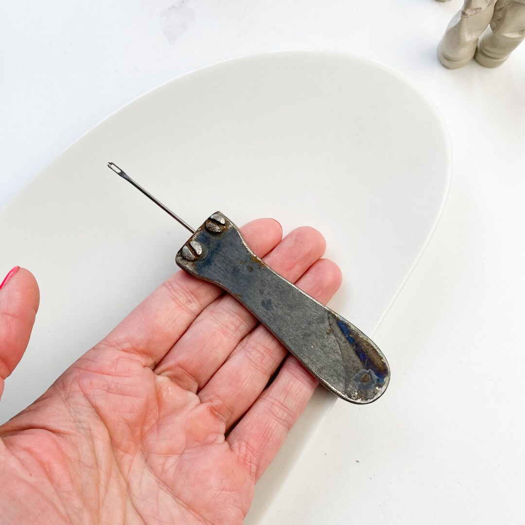 Antique Hand Tool, Awl, Hook, Metal Loop With Metal Handle, Hand ...