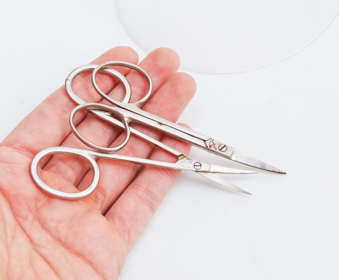 Set of 2 Vintage Metal Manicure Scissors, Nail Tool, 1970-1980 - Etsy