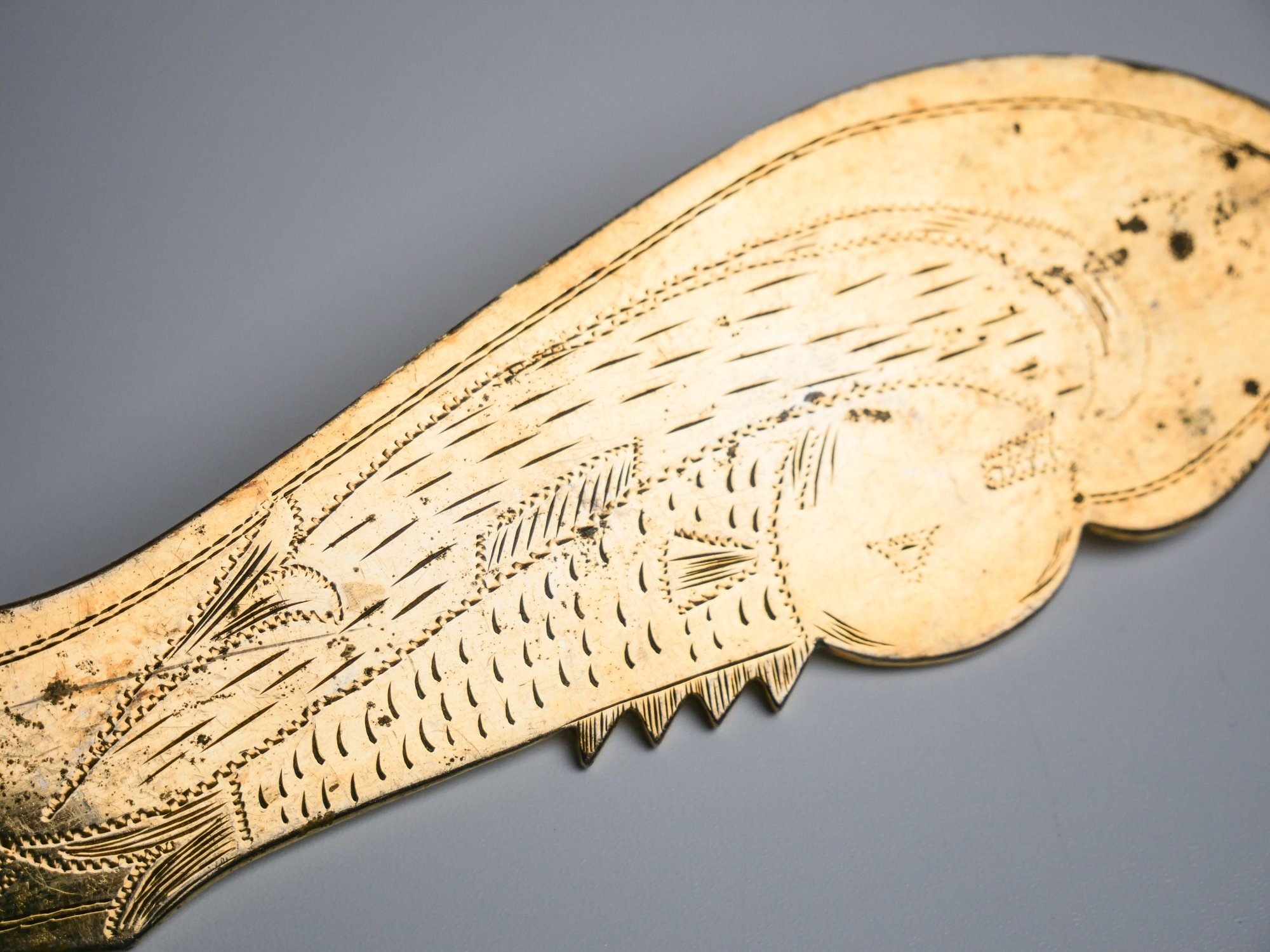 Antique Long Large Metal Knife Server With Silver Plated | Etsy