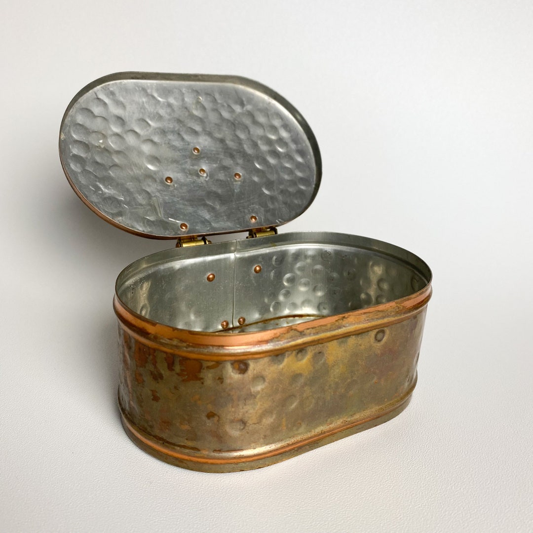 Vintage Small Metal Case, Copper Plated Box, Casket, Chest, Original ...