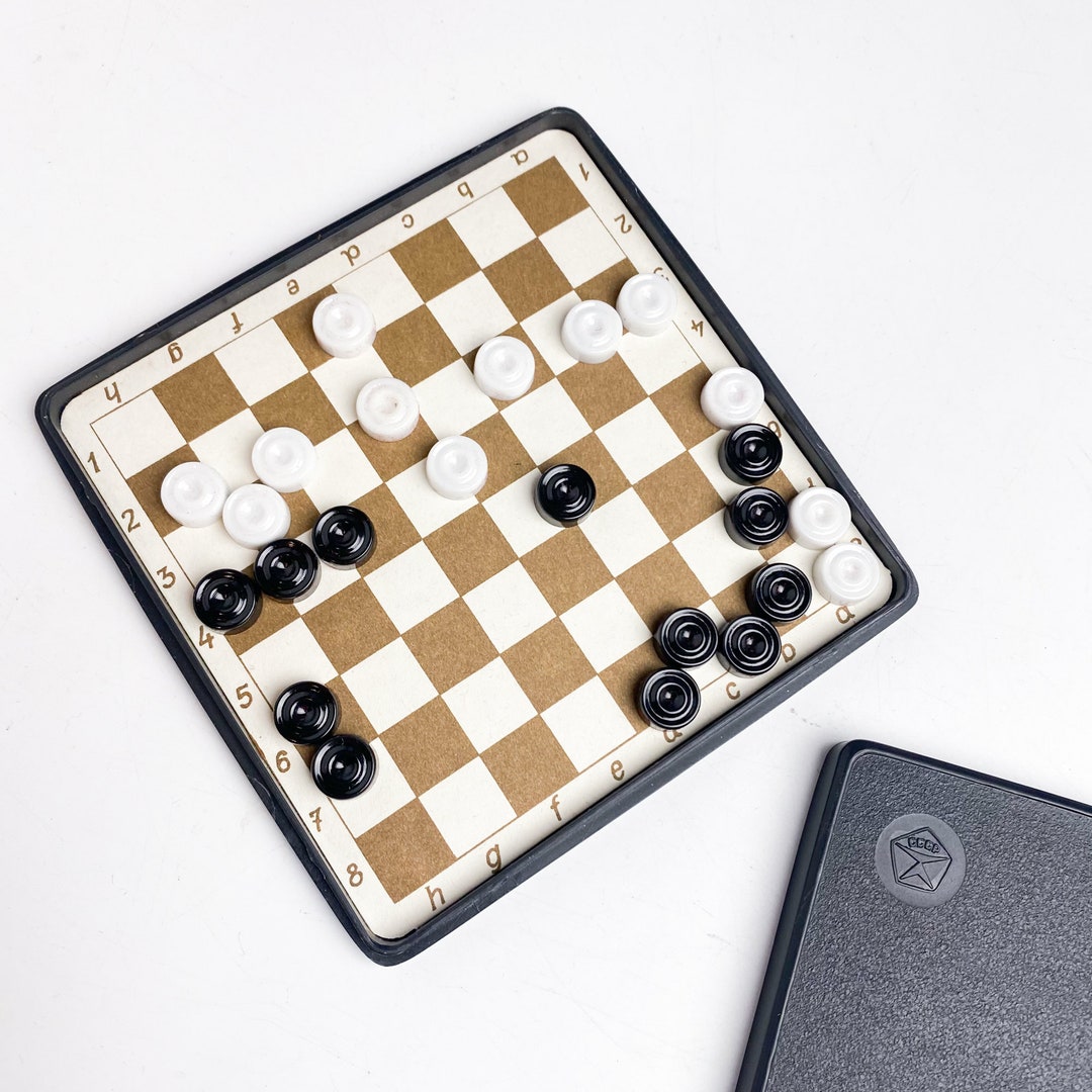 Vintage Small Pocket Plastic Chester Chess Set in Plastic Box 1980 ...