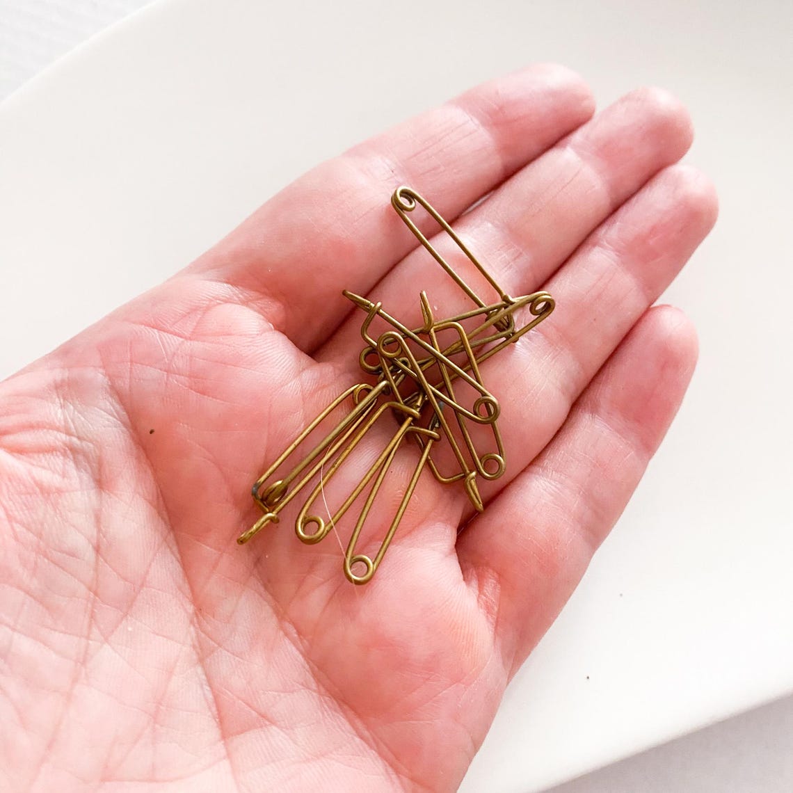 Set of 10 Vintage Brass Brooch Clasps With Original Dark Patina for ...