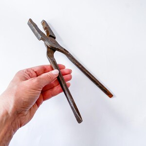 Antique Big, Large, Huge Old Rustic Iron Pliers, Old Country Home Decor ...