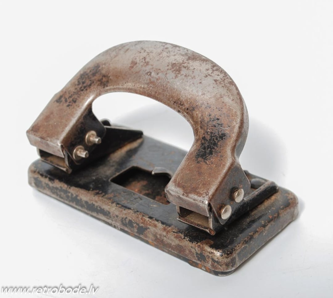 Vintage Metal Paper Puncher, Perforator, Desk Tool, Made in Soviet ...