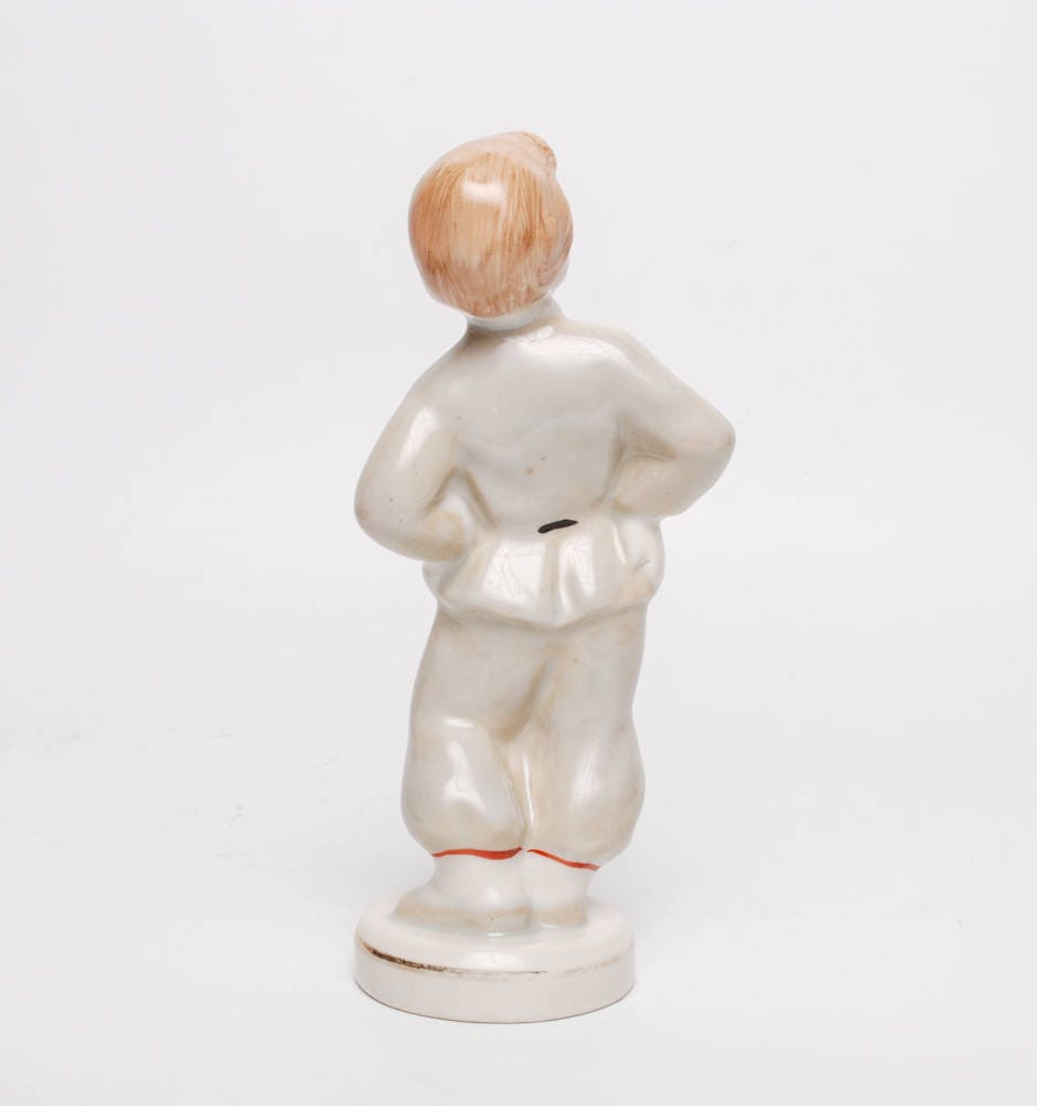 Vintage Small Porcelain Figurine Statuette Boy in National | Etsy