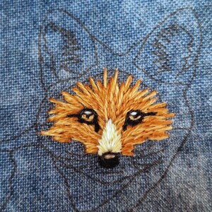 Fox Thread Painting Embroidery Pattern, Needlepainting Video & Photo ...