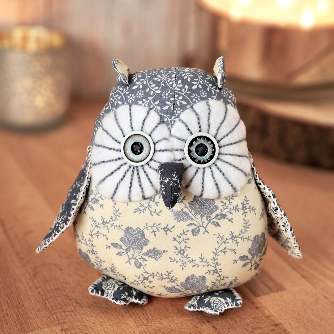 Twinkle Owl, Easy Soft Toy, PDF Sewing Pattern & Photo-tutorial, Bird ...
