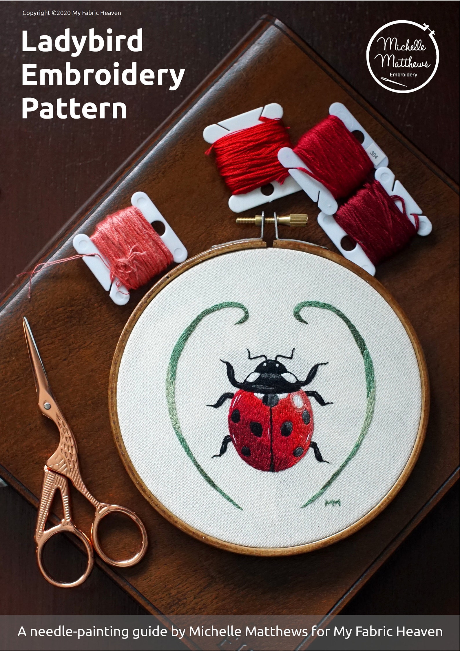 Ladybird Embroidery Pattern, Needlepainting Pattern & Photo Tutorial ...