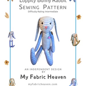 Bunny Sewing Pattern, Plushie PDF Sewing PATTERN & Photo Tutorial ...