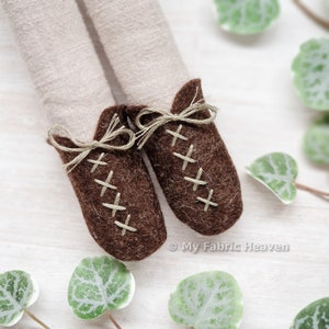 Doll Laced Boots Easy Sewing Pattern; Felt Photo Tutorial PDF Download ...