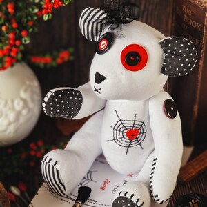 Gothic Teddy Bear Sewing Pattern, Unique Spooky Halloween Soft Toy ...