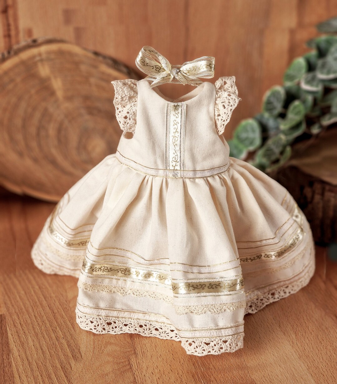 Clothes for Teddy Bears, Dress With Flutter Sleeves & Bow Headband, PDF ...