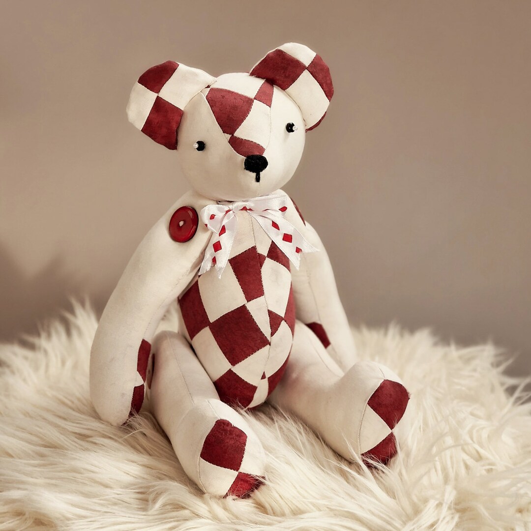 Patchwork Bear PDF Sewing Pattern, Keepsake Teddy, MEMORY BEAR Pattern ...