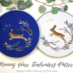 Hare Embroidery Pattern Pdf Bunny Rabbit Needlepainting - Etsy UK