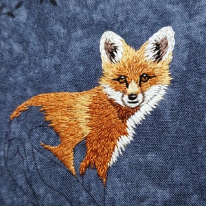 Fox Thread Painting Embroidery Pattern, Needlepainting Video & Photo ...