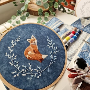 Fox Thread Painting Embroidery Pattern, Needlepainting Video & Photo ...