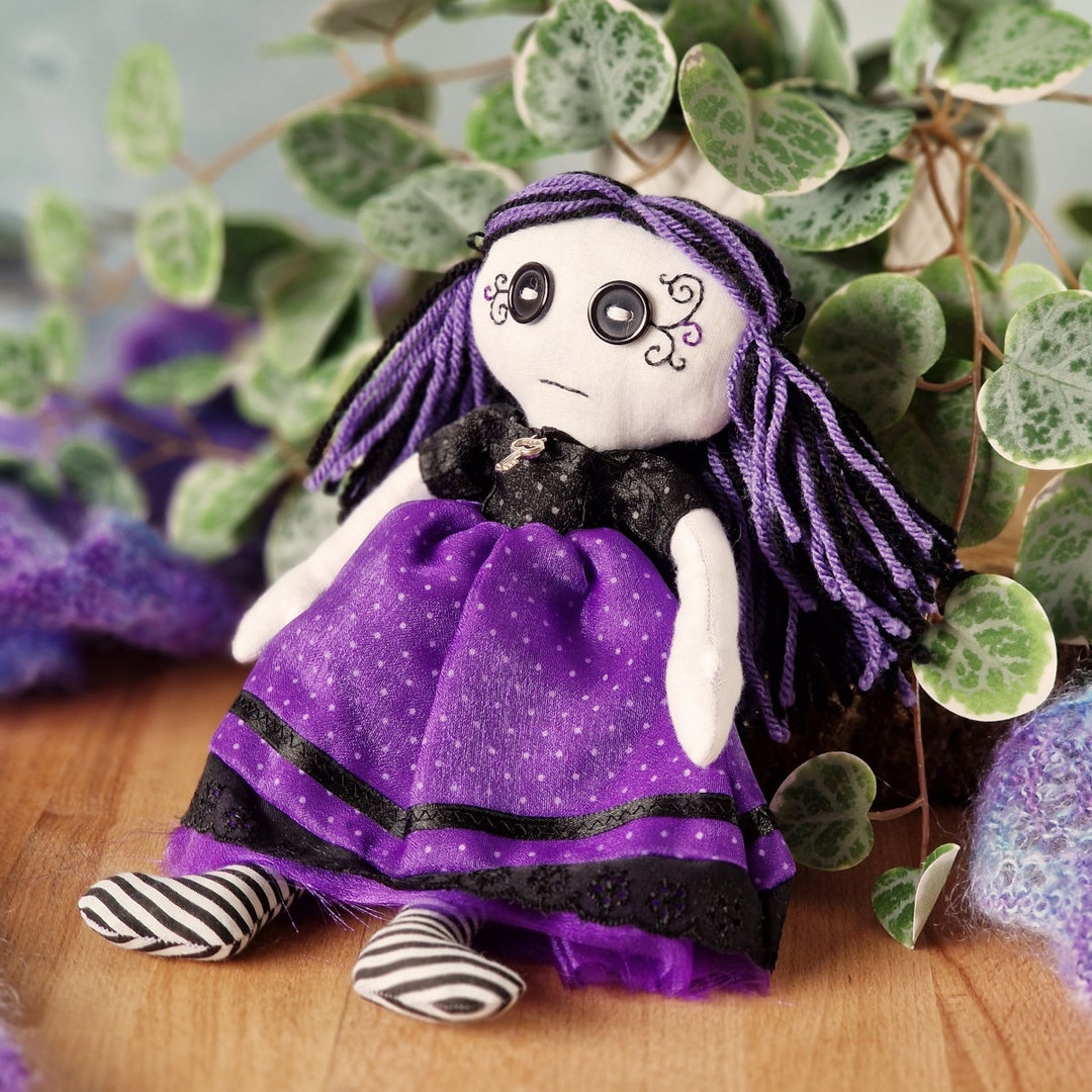 Gothic Cloth Doll PDF SEWING PATTERN Creepy Cute Button-eyed Rag Dolls & Photo-tutorial With ...