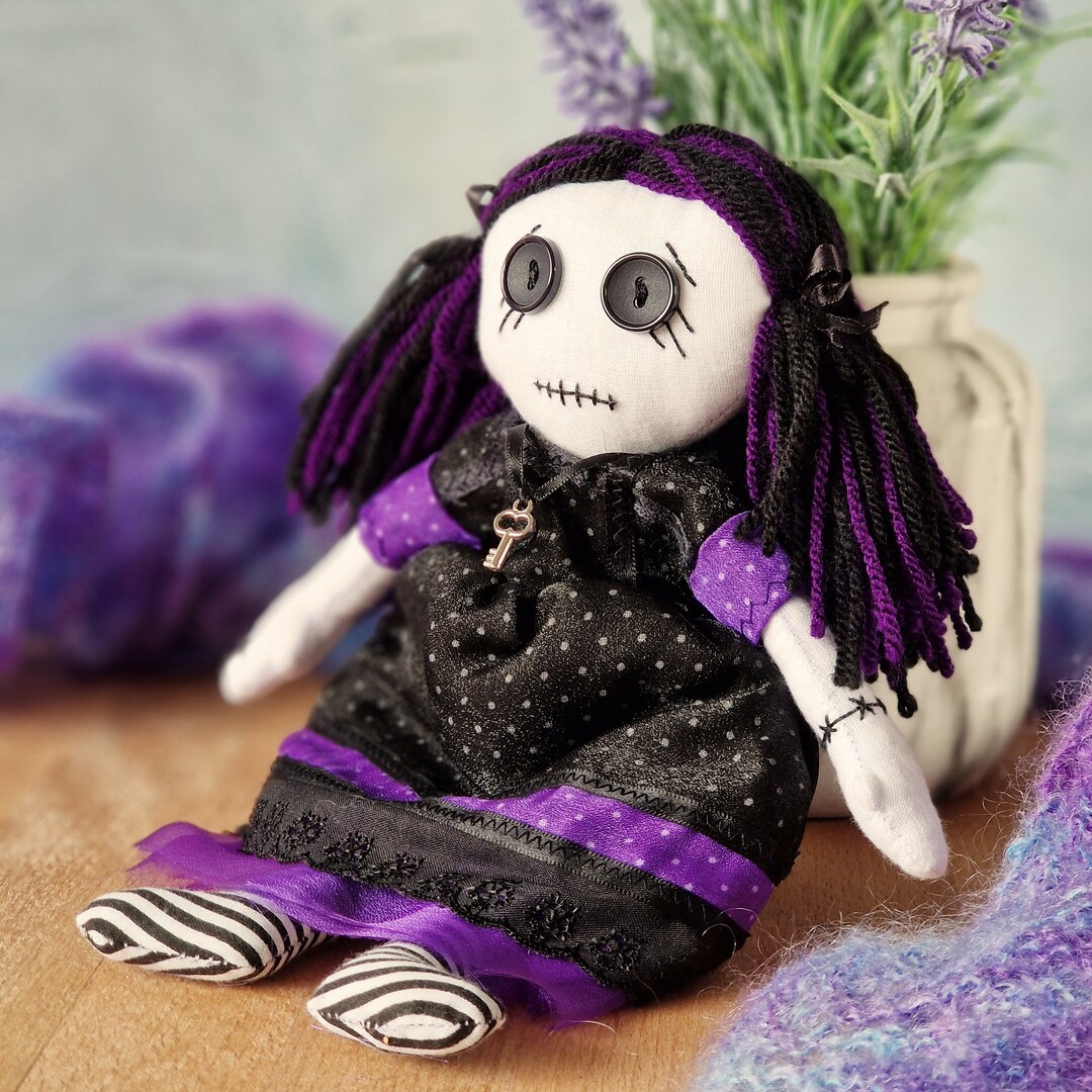 Halloween Cloth Doll PDF SEWING PATTERN Creepy Cute Gothic Themed Rag ...