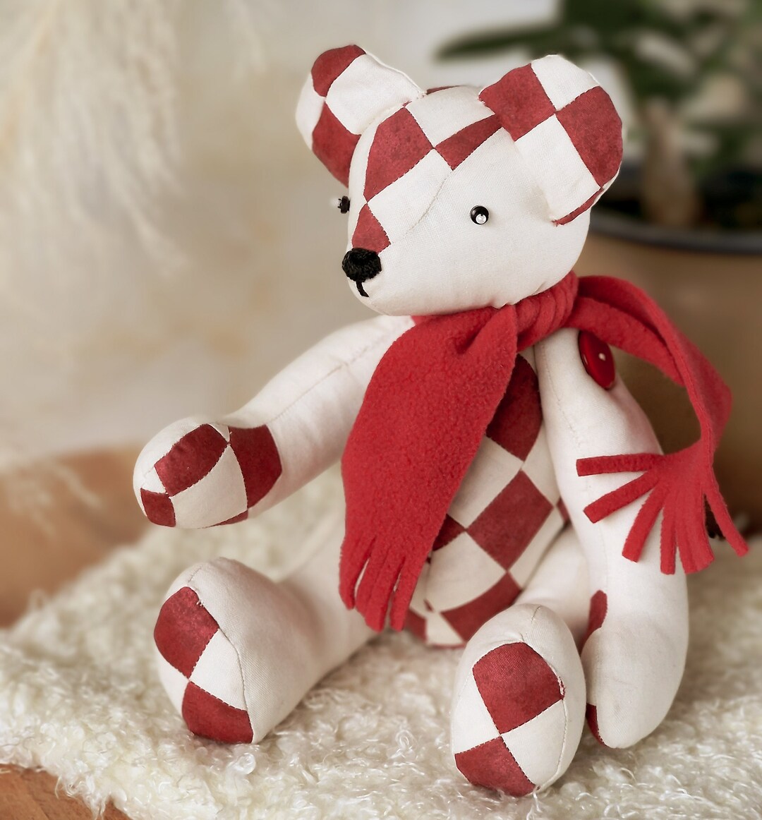 Patchwork Bear PDF Sewing Pattern, Keepsake Teddy, MEMORY BEAR Pattern ...