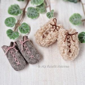 Doll Laced Boots Easy Sewing Pattern; Felt Photo Tutorial PDF Download ...