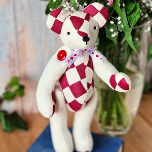 Patchwork Bear PDF Sewing Pattern, Keepsake Teddy, MEMORY BEAR Pattern ...