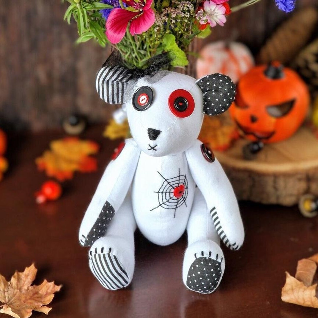 Gothic Teddy Bear Sewing Pattern, Creepy-cute Soft Toy Sewing PATTERN ...