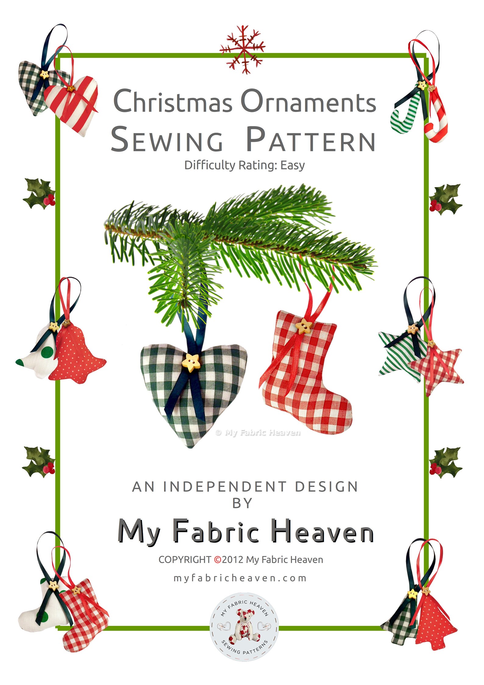 Easy Fabric Christmas Decorations Sewing Pattern, Beginner Friendly PDF ...