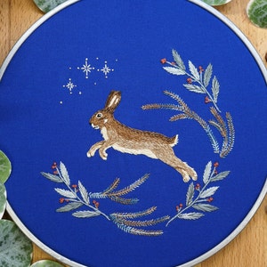Hare Embroidery Pattern Pdf, Bunny Rabbit Needlepainting Pattern Photo ...