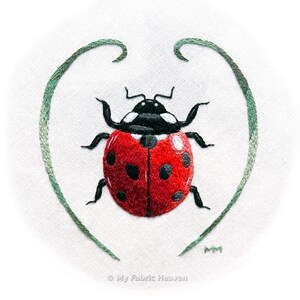 Ladybird Embroidery Pattern, Needlepainting Pattern & Photo Tutorial ...