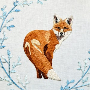 Fox Thread Painting Embroidery Pattern Needlepainting Video & - Etsy