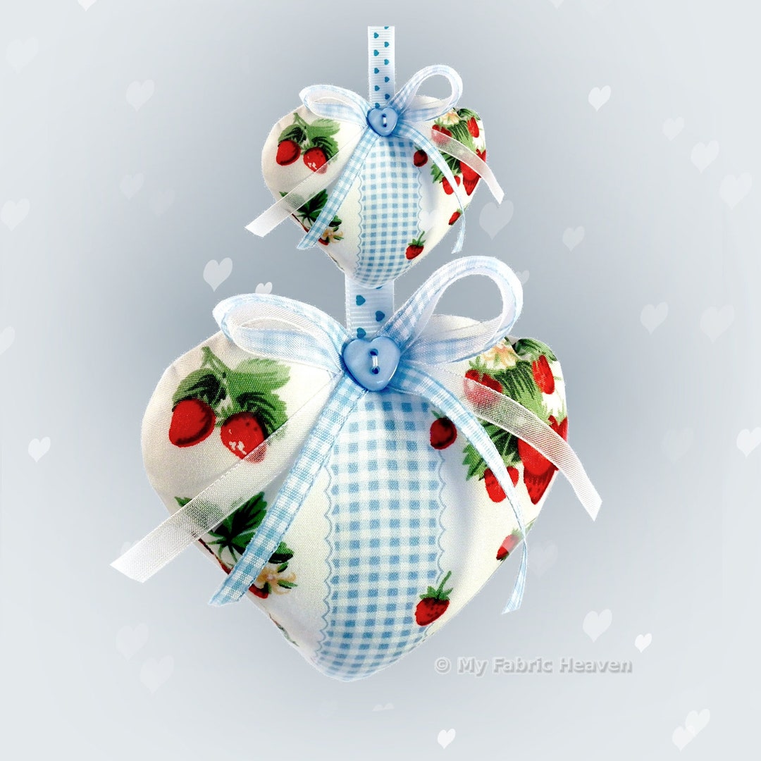 Valentine Love Heart Sewing Pattern, 2 Sizes, Stuffed Fabric Ornament ...